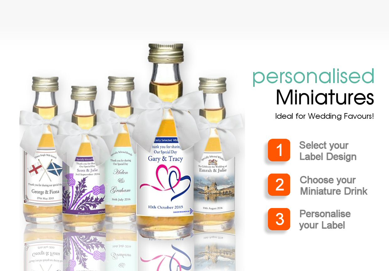 Personalised Miniature Alcohol Bottles | Custom-Made Labels